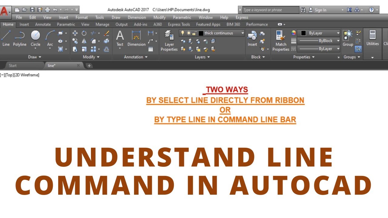 HOW TO DRAW THE LINE IN AUTOCAD - YouTube