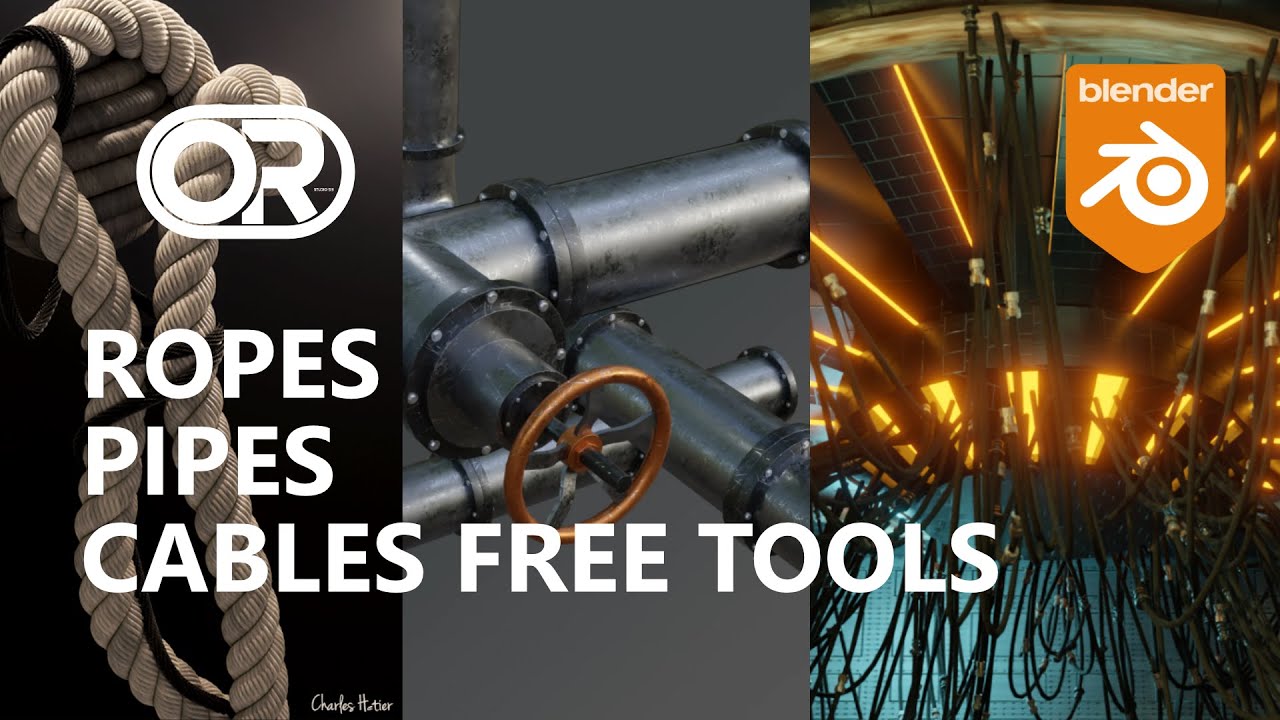Blender Pipes Cables Ropes free tools - YouTube