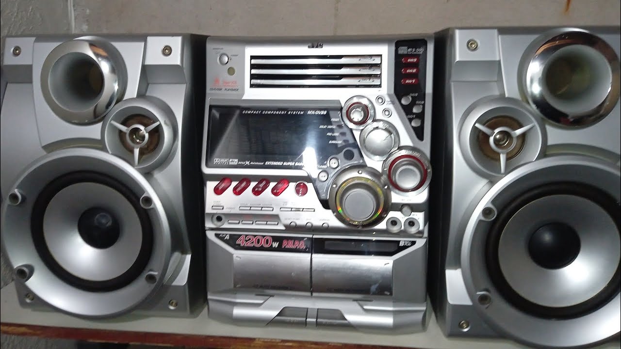 Mini system jvc mx dvb 9 e suas conexões, aparelho bem completão. - YouTube