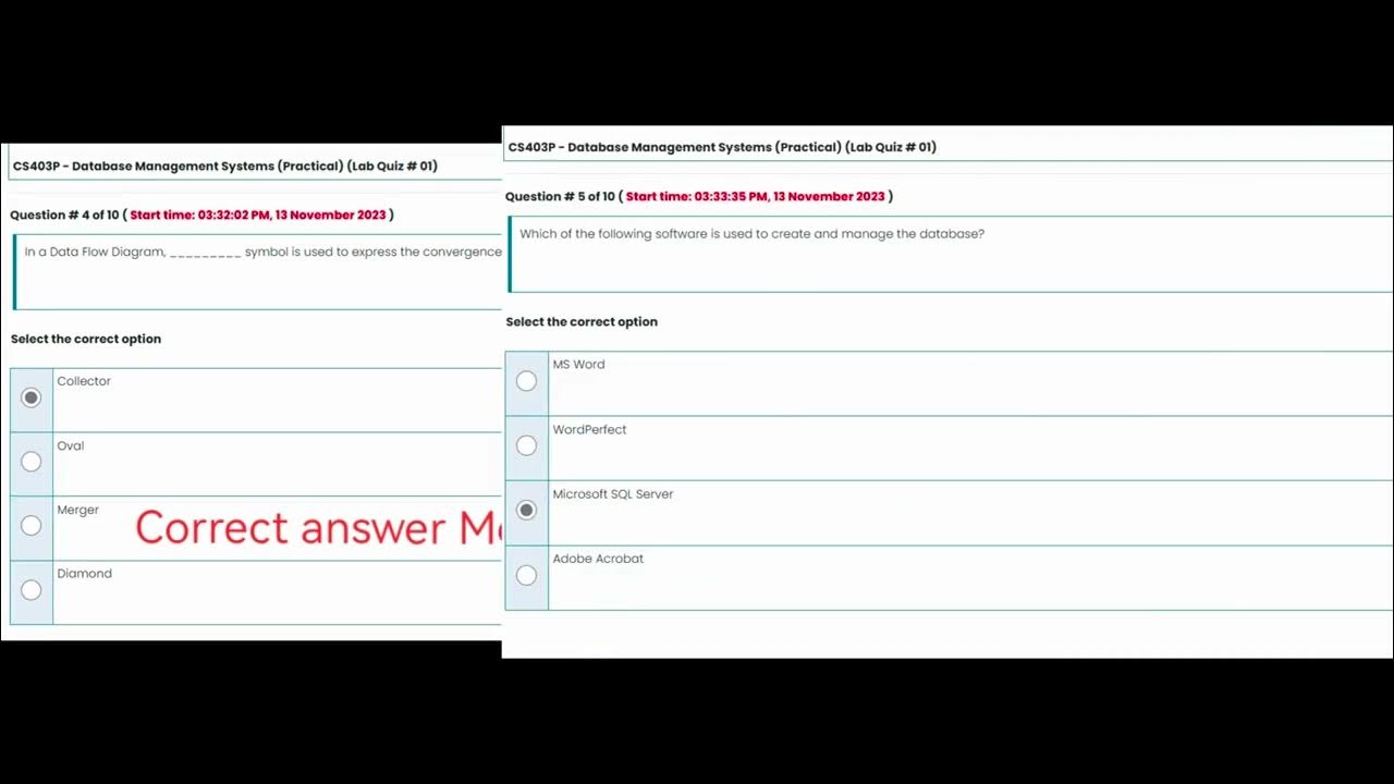 Cs403 P Lab quiz-1 Fall 2023 | Virtual University Pakistan - YouTube