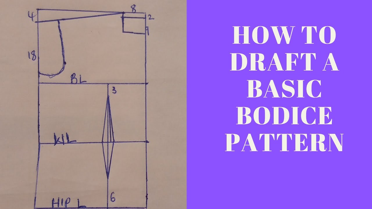 How To Make A Basic Bodice Pattern For Beginners /HOW TO DRAFT A BASIC ...