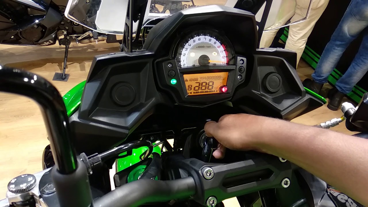 kawasaki versys 650 2018 instrument panel - YouTube