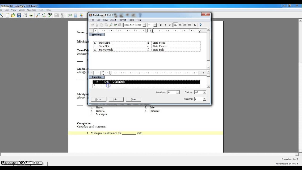 ExamView Test from Scratch - YouTube