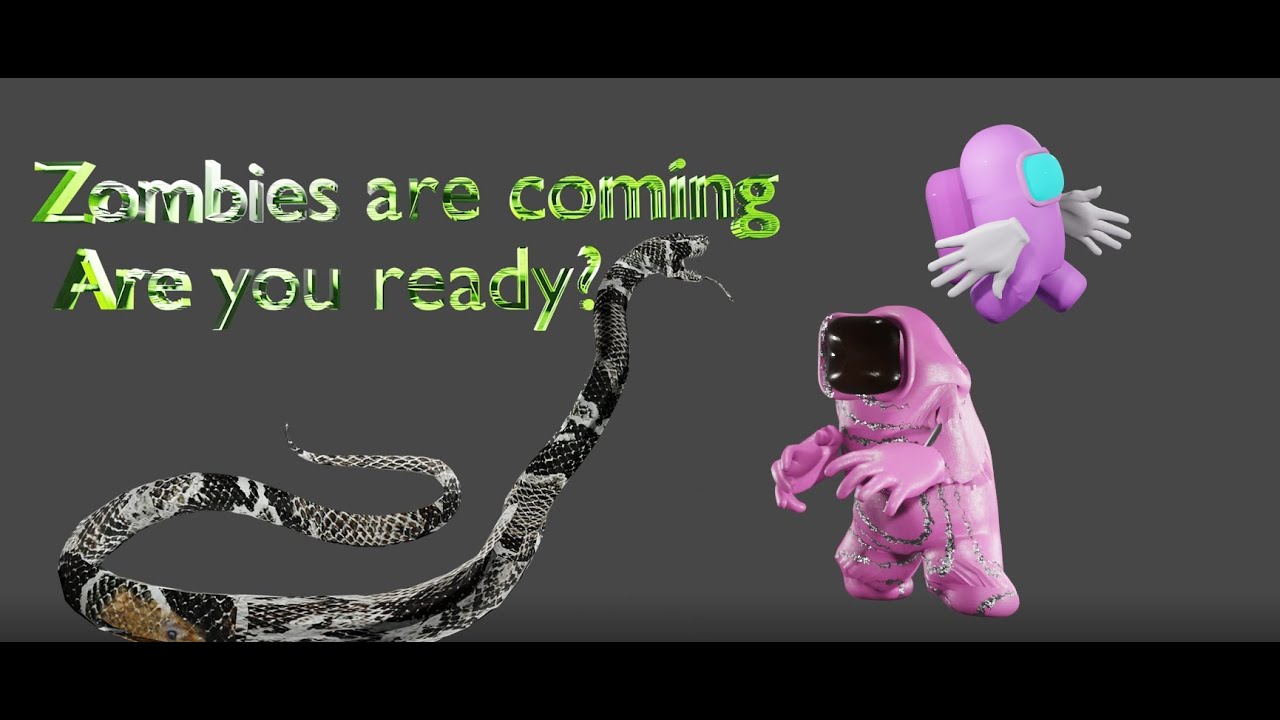 Among us -A snake came on the ship-（Zombies are coming, are you ready ...