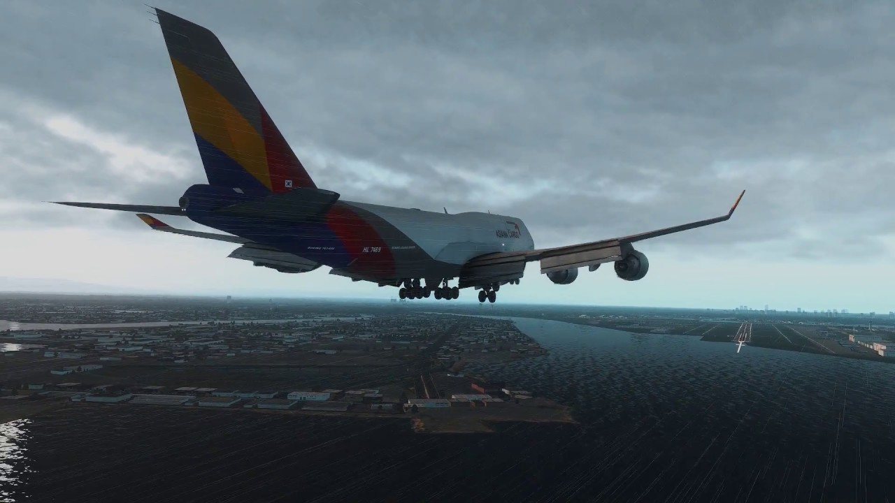 ASIANA CARGO 747-400 landing at Tokyo Haneda Airport [X-plane 11] - YouTube