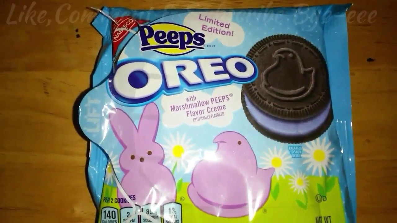 Peeps Flavored Oreo Cookie review with kids 😋 😋 - YouTube
