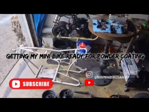Getting My Mini Bike Ready For Powder Coating - YouTube