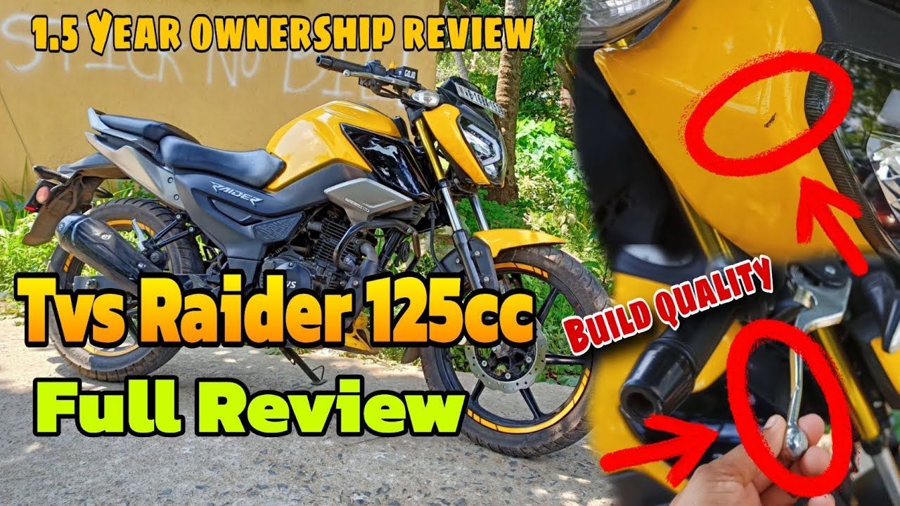 Tvs Raider 125cc Full Review || Tvs Raider 1.5 Year Ownership Review 🤑 ...