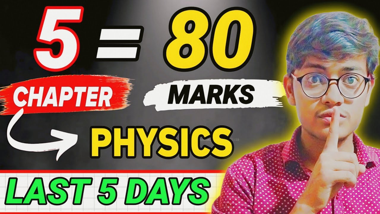 High Weightage Chapters Of Physics | Must Do Topics In Last 5 Days For ...