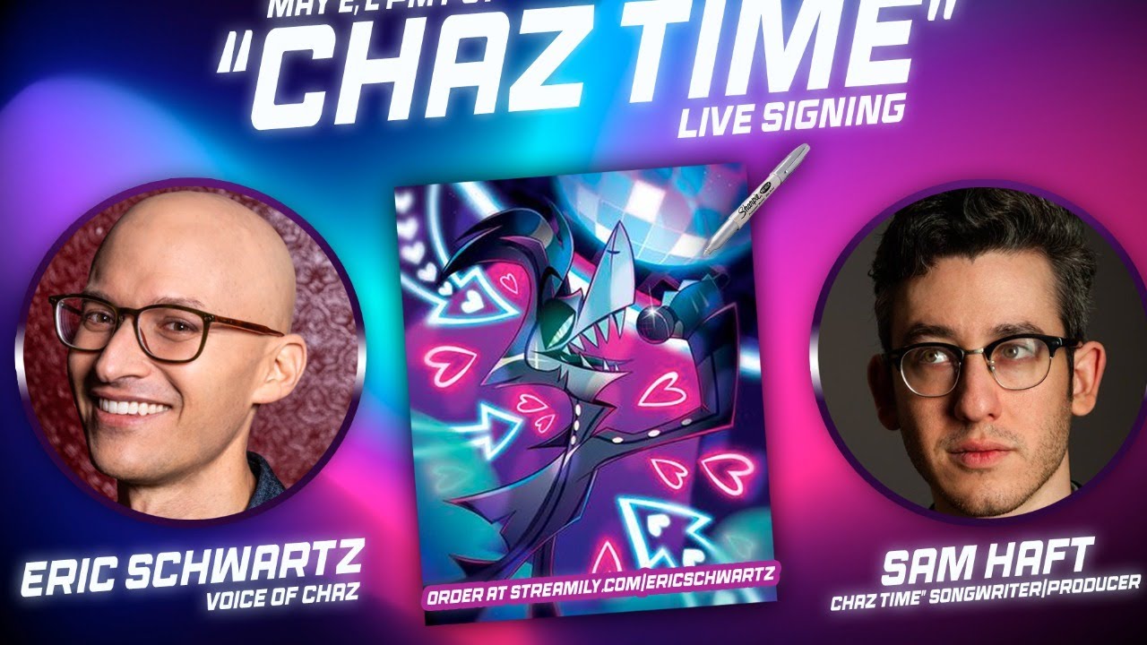 Live Signing Helluva Boss Chaz Prints w/ songrwiter/producer Sam Haft ...