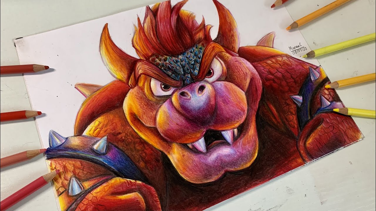 Drawing Bowser (The Super Mario Bros. Movie) | Manan C #supermario # ...