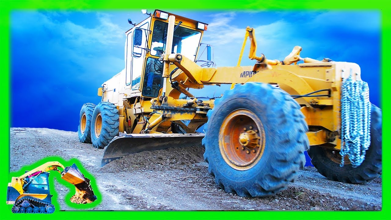 Machines For Kids | Road Grader Construction Vehicle videos for ...