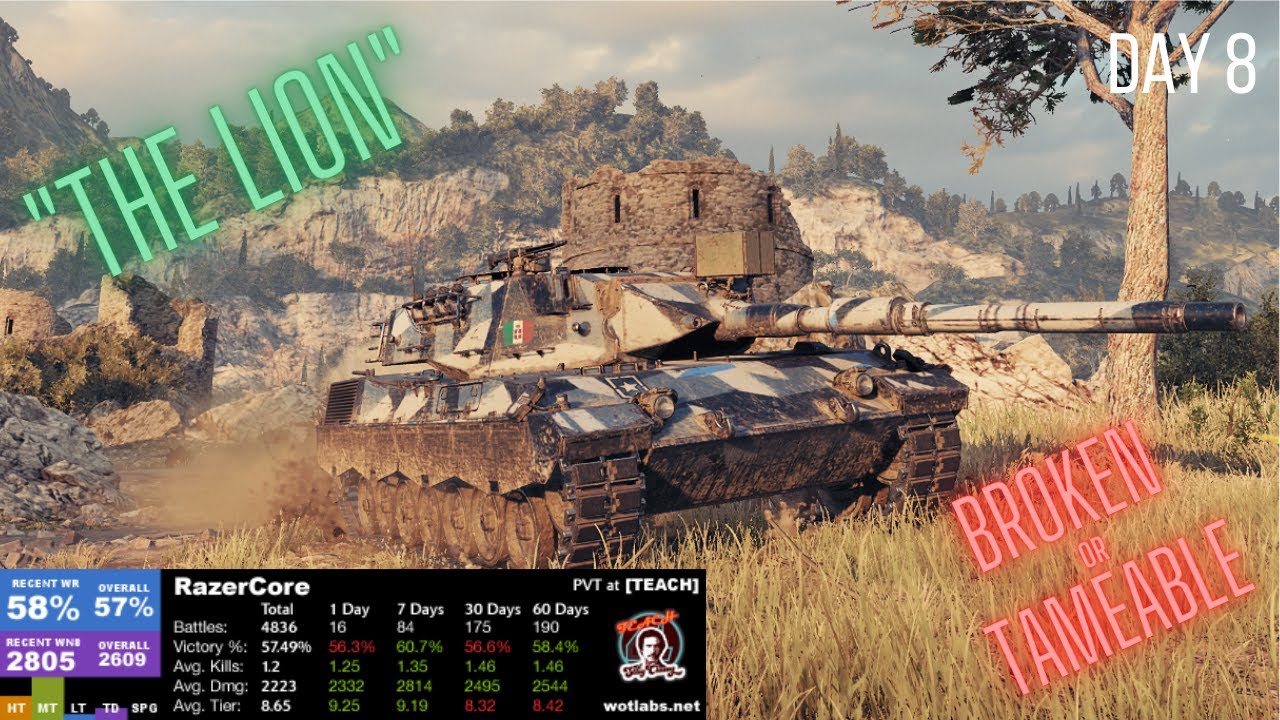 World of Tanks - Road To Mastery Lion (Day 8) - YouTube
