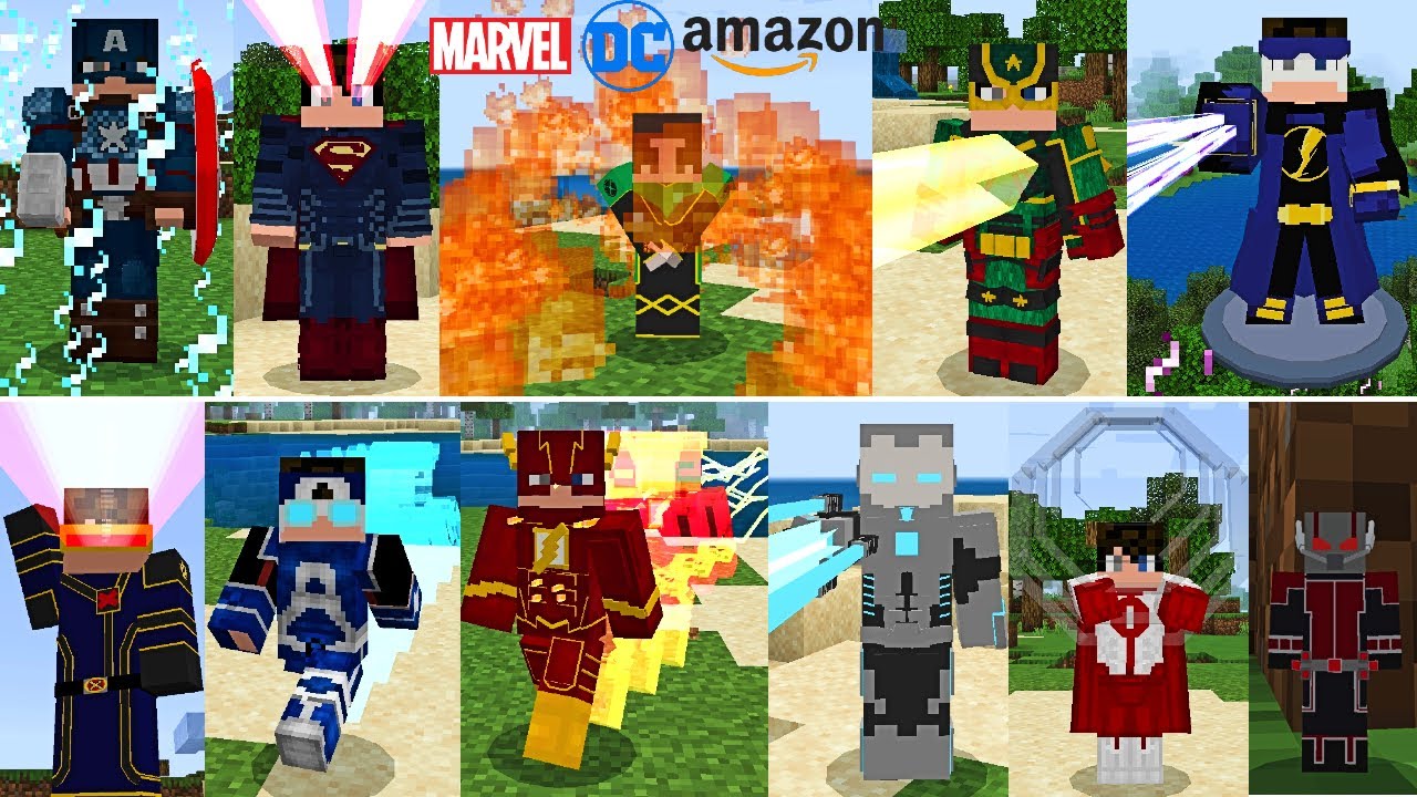 El Mejor Addon De Superheroes Para Minecraft Pe Marvel Dc Amazon