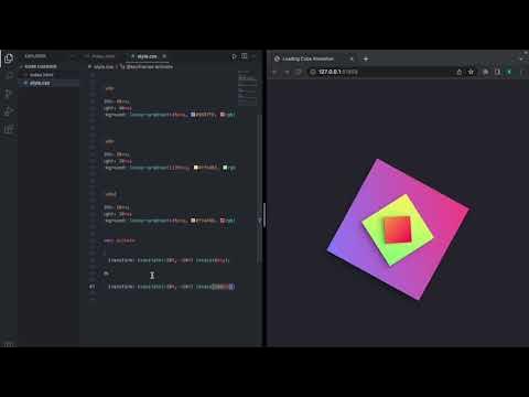 Loading Cube Animation Using only CSS HTML - YouTube