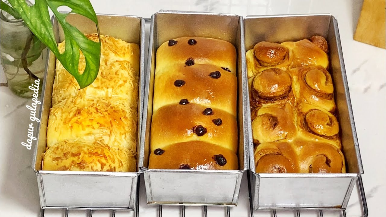 1/4 KILO TEPUNG JADI 3 LOYANG ROTI SOBEK LEMBUT! Roti sobek keju, Roti sobek Coklat, Cinnamon ...