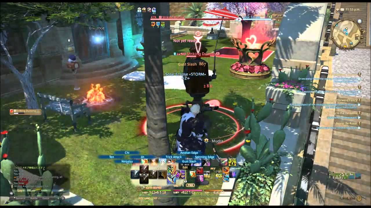 FINAL FANTASY XIV : Heavensward - ninja combo lv60 - YouTube
