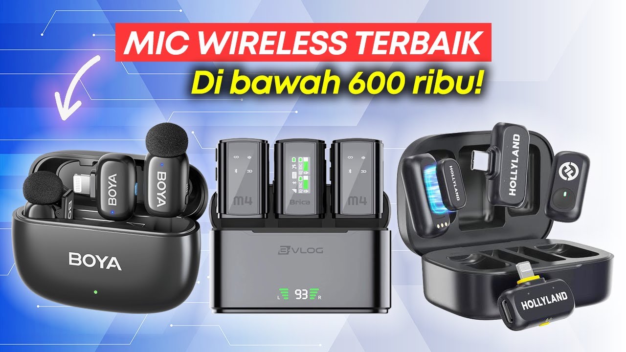 5 REKOMENDASI MIC WIRELESS TERBAIK DIBAWAH 600 RIBU‼️ - YouTube