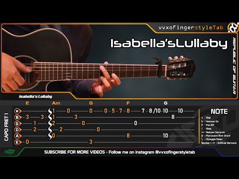 The Promised Neverland OST - Isabella’s Lullaby - Fingerstyle Guitar Cover  TABS Tutorial