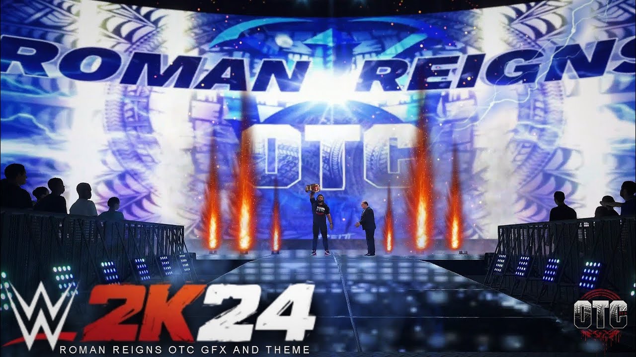 Roman Reigns '24 OTC ☝️ w/Updated Graphics & Theme Song | New WWE 2K24 ...