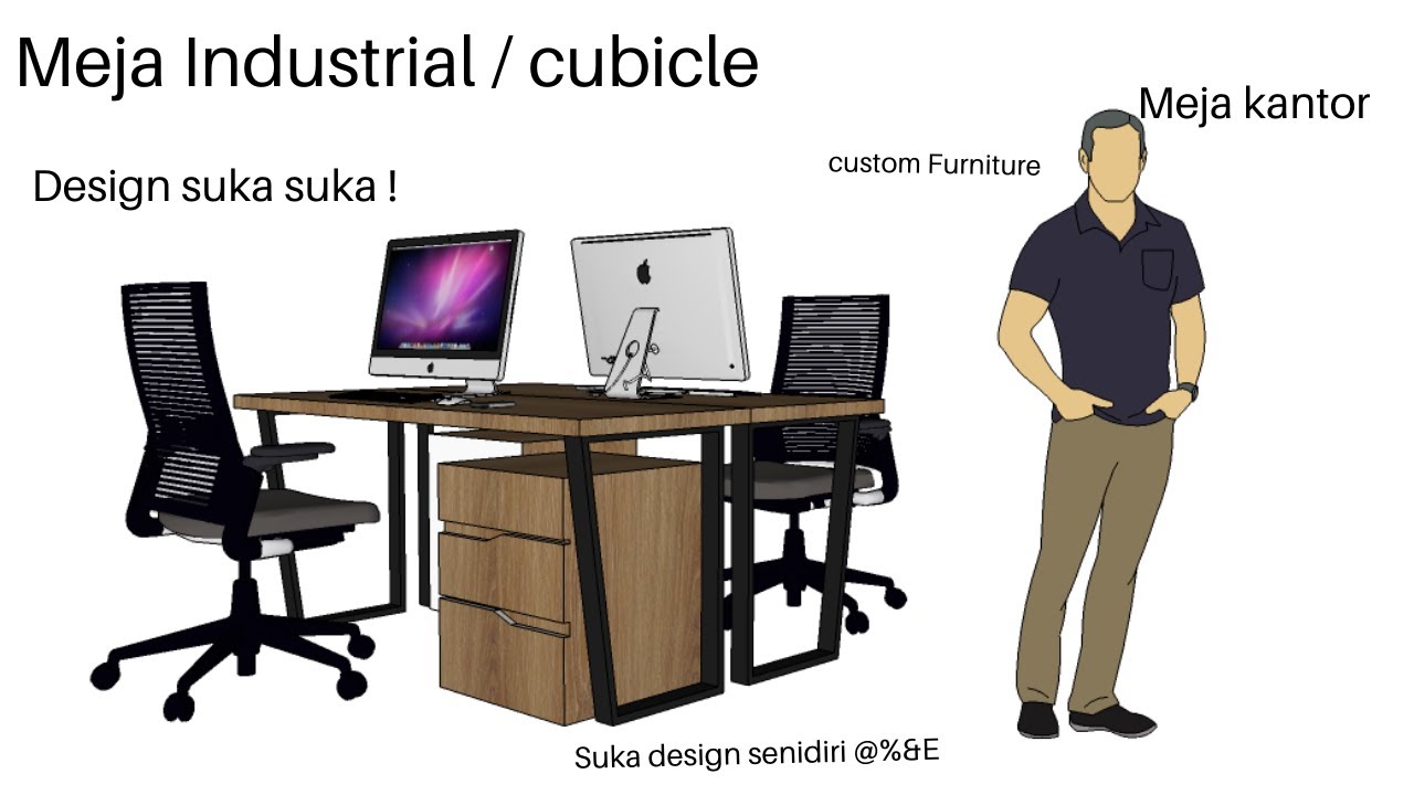 Membuat Meja office sketchup - YouTube