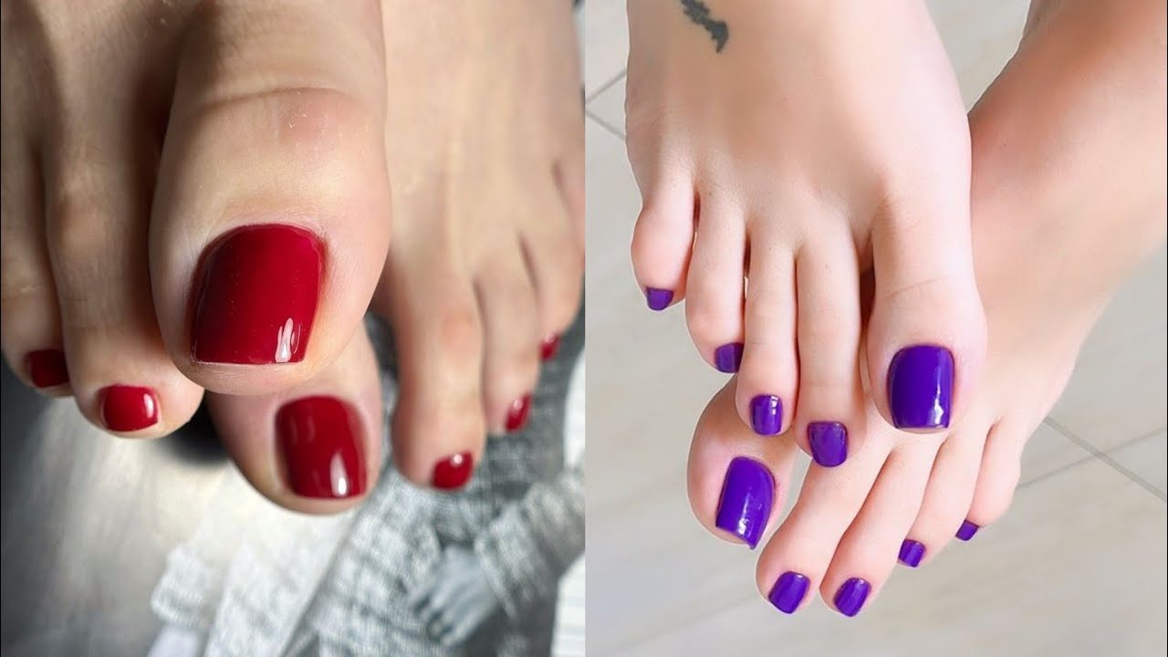 Ravishing collection of shiny toe nail art design ideas💡//Latest ...