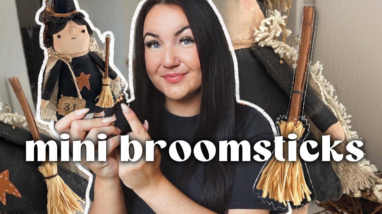 how to make the CUTEST mini broomsticks! 2024 autumn/halloween craft #2 ...