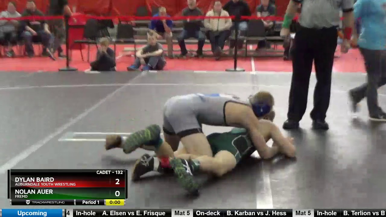 Cadet 132 Nolan Auer Fremd Vs Dylan Baird Auburndale Youth Wrestling ...
