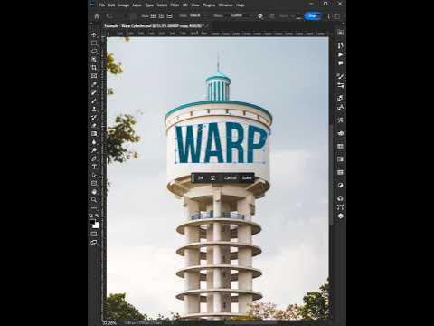 Warp Text With Cylinder Warp in photoshop #shorts - YouTube