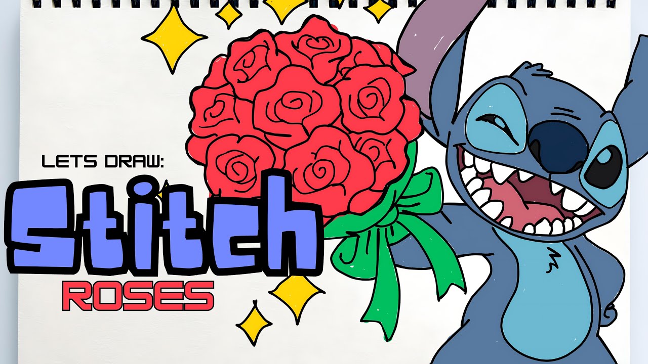 How to Draw Stitch | Roses - YouTube