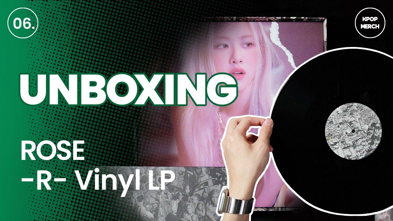 Blackpink ROSE 1st Single Album R Vinyl LP UNBOXING 블랙핑크 로제 싱글 R 앨범 LP ...