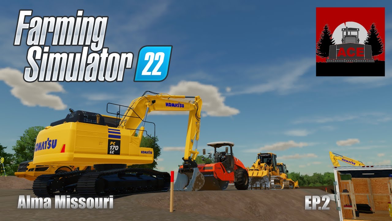 Farming Sim 22 | Working on the building pads in alma | EP.2 - YouTube