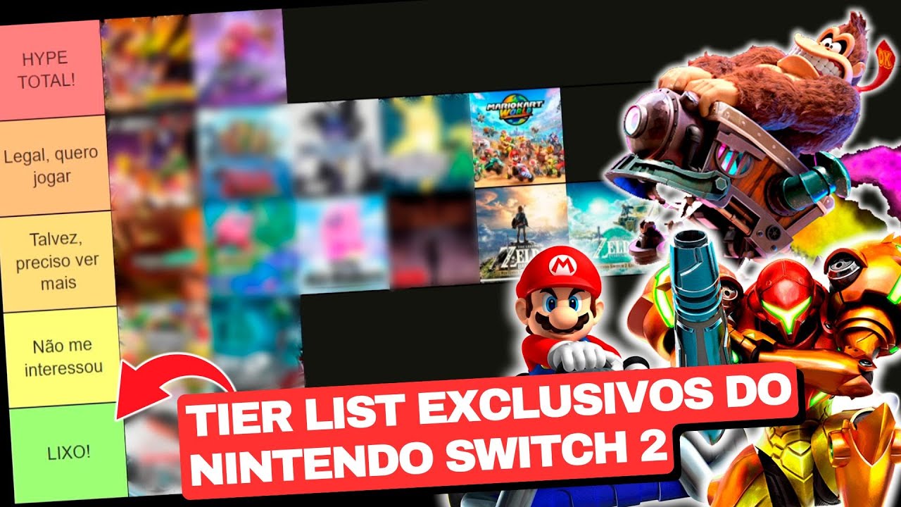 TIER LIST DO HYPE - Classificando os Novos Jogos Exclusivos do Nintendo ...