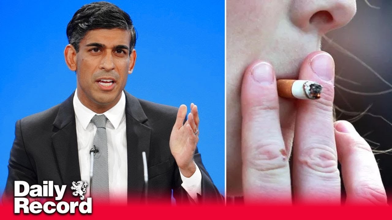 Rishi Sunak announces crackdown on smoking for young people - YouTube