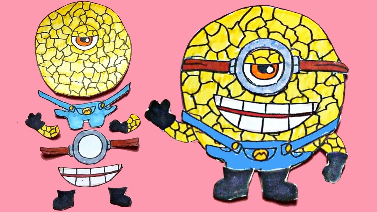 Making Mega Minion Jerry Paper Doll | Despicable Me 4 - YouTube