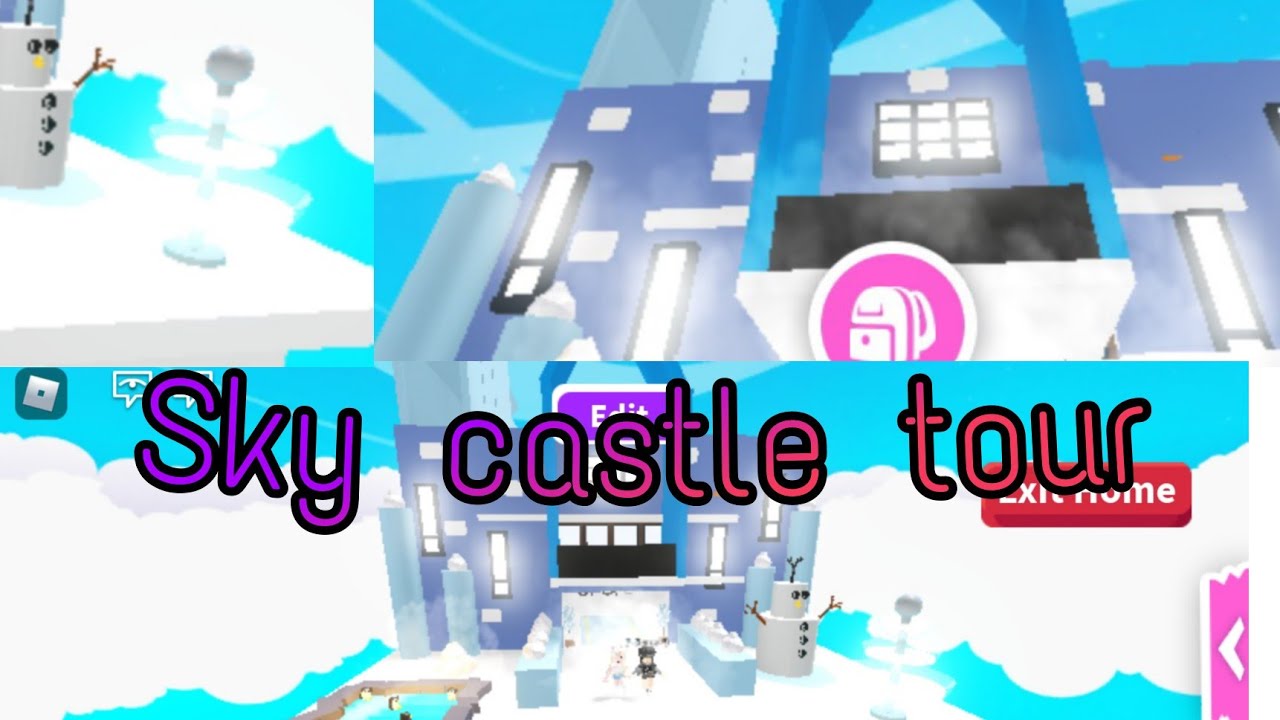 Sky castle glitch build tour! || Adopt me Roblox || Candycorn plays ...