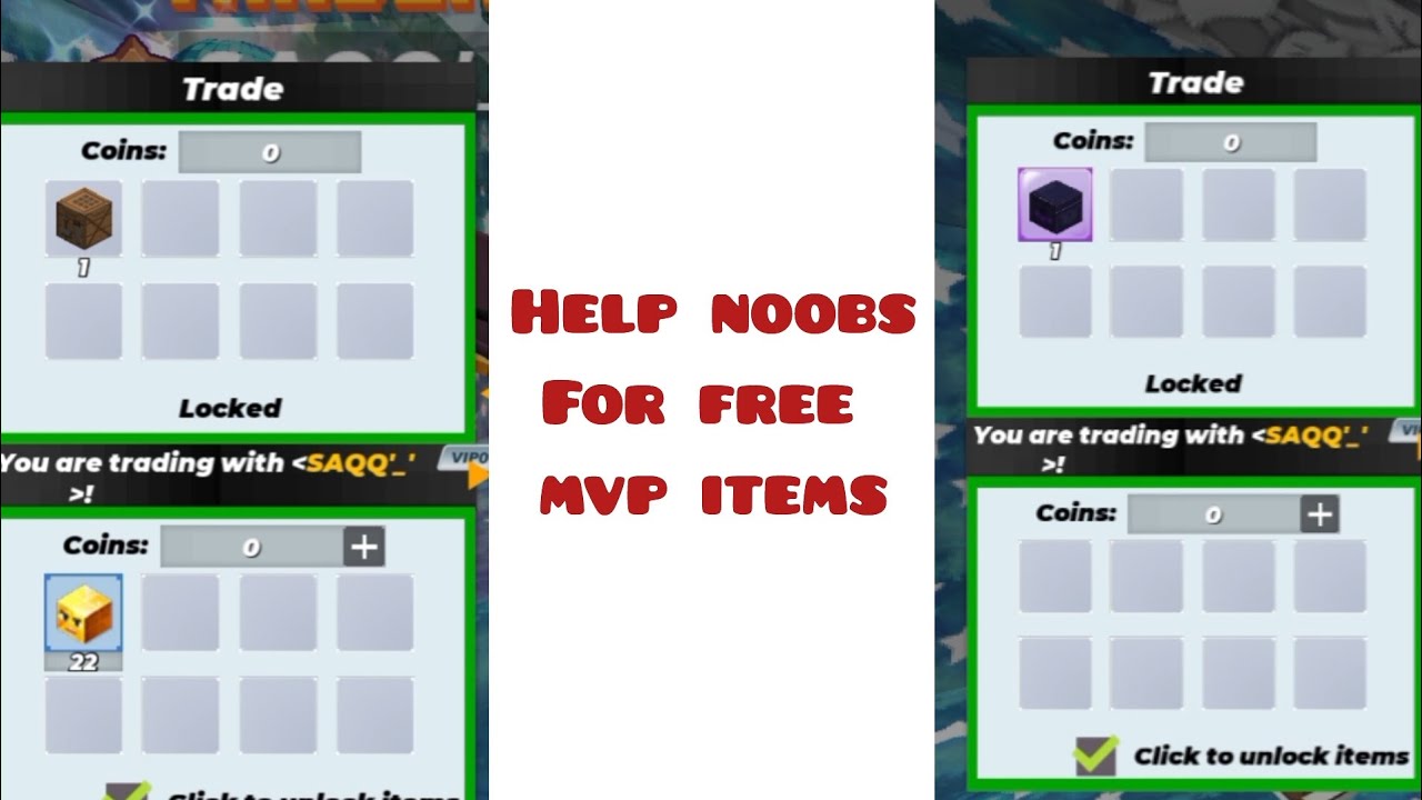 help noobs for mvp items - YouTube