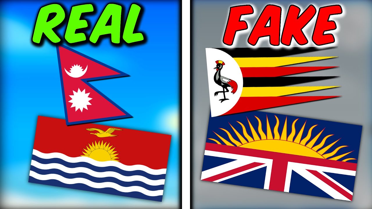 Unique REAL flags of the world and their FAKE redesigns - YouTube