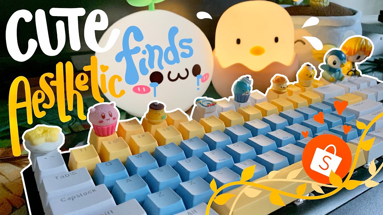 SHOPEE FINDS 🛒 Cute and Aesthetic must haves | Lamps, Key caps, and ...