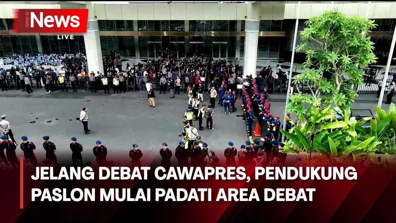 Jelang Debat Cawapres, Para Pendukung Paslon Mulai Padati Lokasi Debat ...