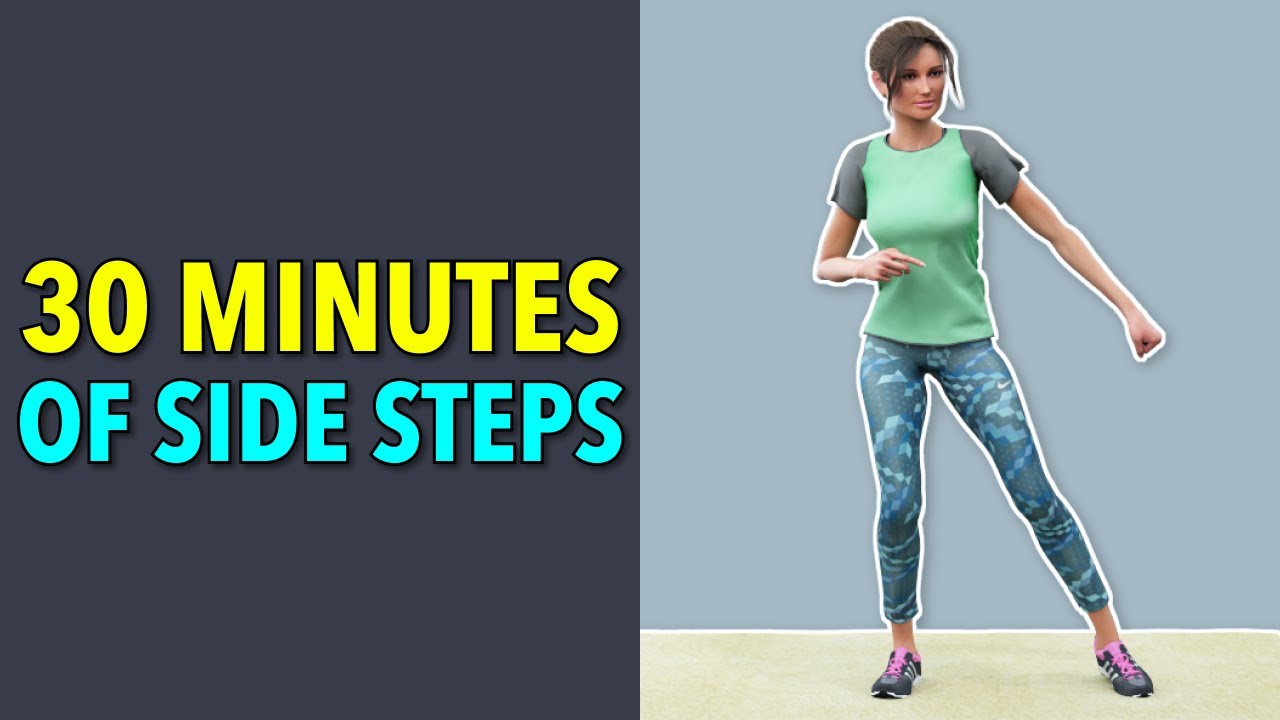 30-Minute Side Steps Workout: Power Walking Exercise - YouTube