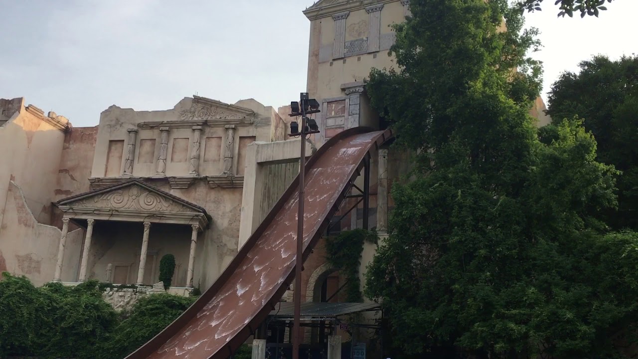 Water slide drop - YouTube