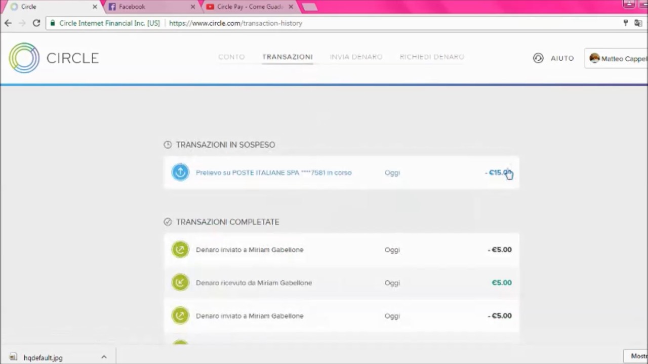 CIRCLE PAY PROVA DI PAGAMENTO 21 GIUGNO 2017 - YouTube