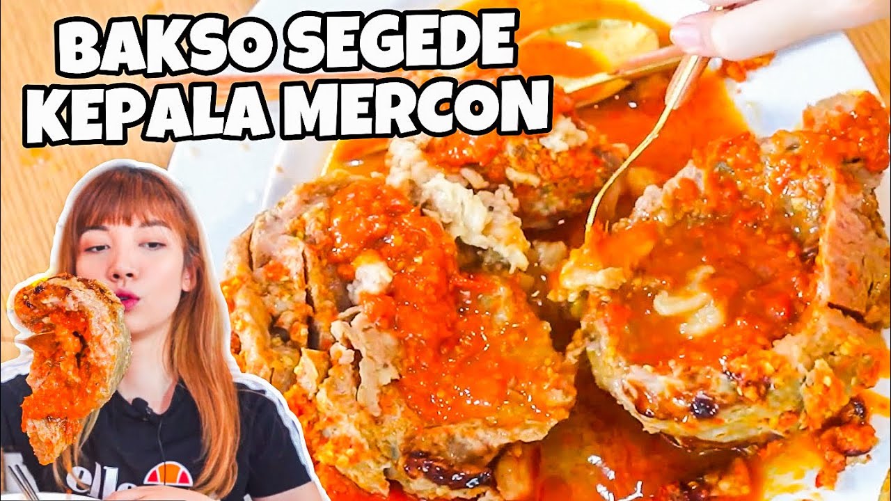 GOKIL! BAKSO LAVA MERCON SEGEDE KEPALA DISIRAM 10.000 CABE + Q&A ...