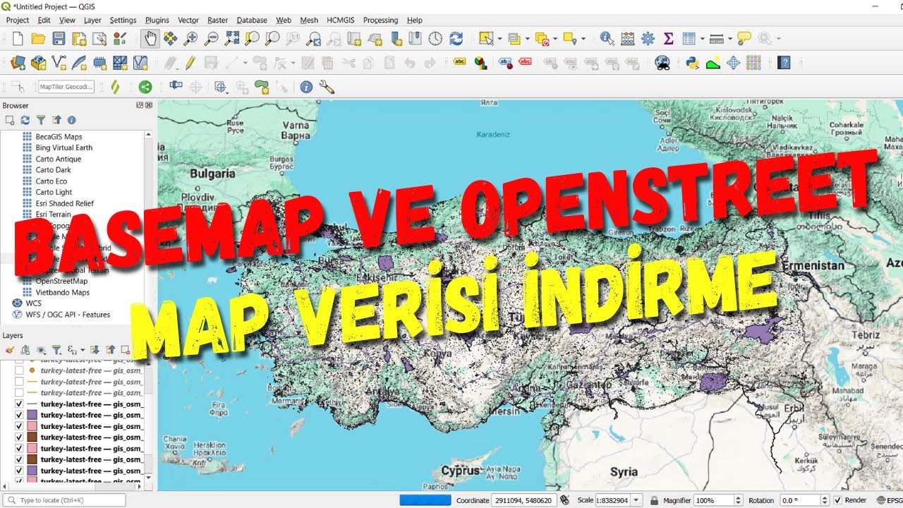 ÜCRETSİZ BASEMAP VE OPENSTREET MAP VERİSİ İNDİRME | QGIS | HCMGIS ...