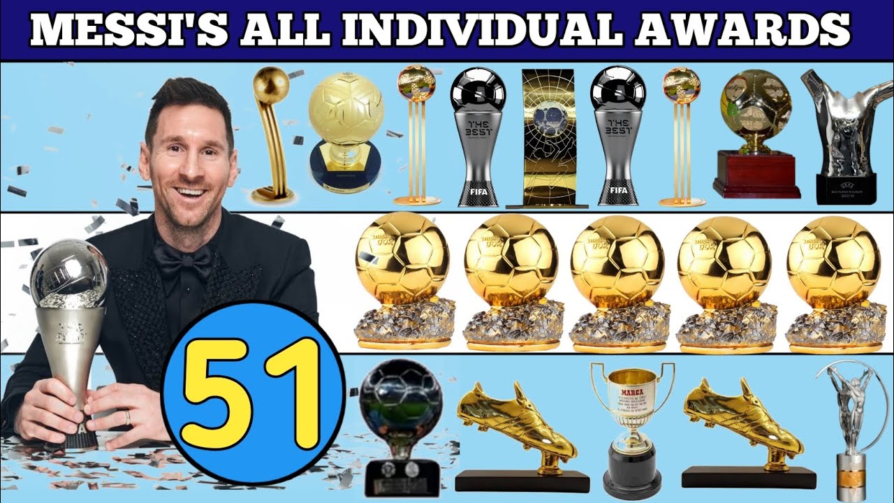 LIONEL MESSI ALL INDIVIDUAL AWARDS. #messi #football #fifa #fifathebest - YouTube