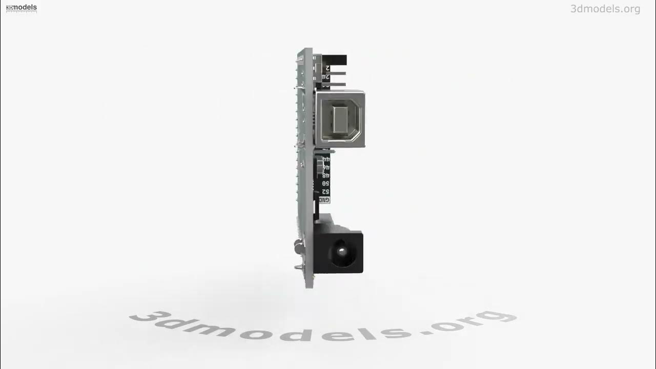 Arduino Mega 2560 Rev3 A000067 3D model by 3DModels.org - YouTube