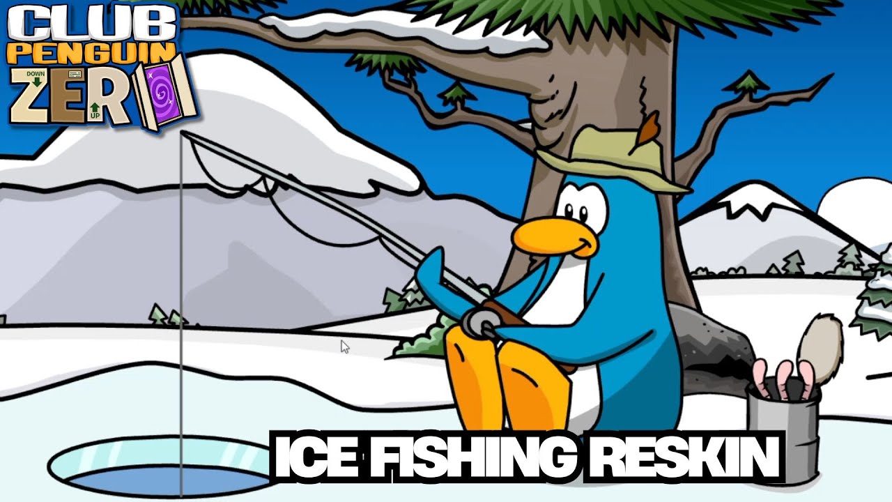 ICE FISHING RESKIN - GAMEPLAY 🎣 | CLUB PENGUIN ZERO - YouTube