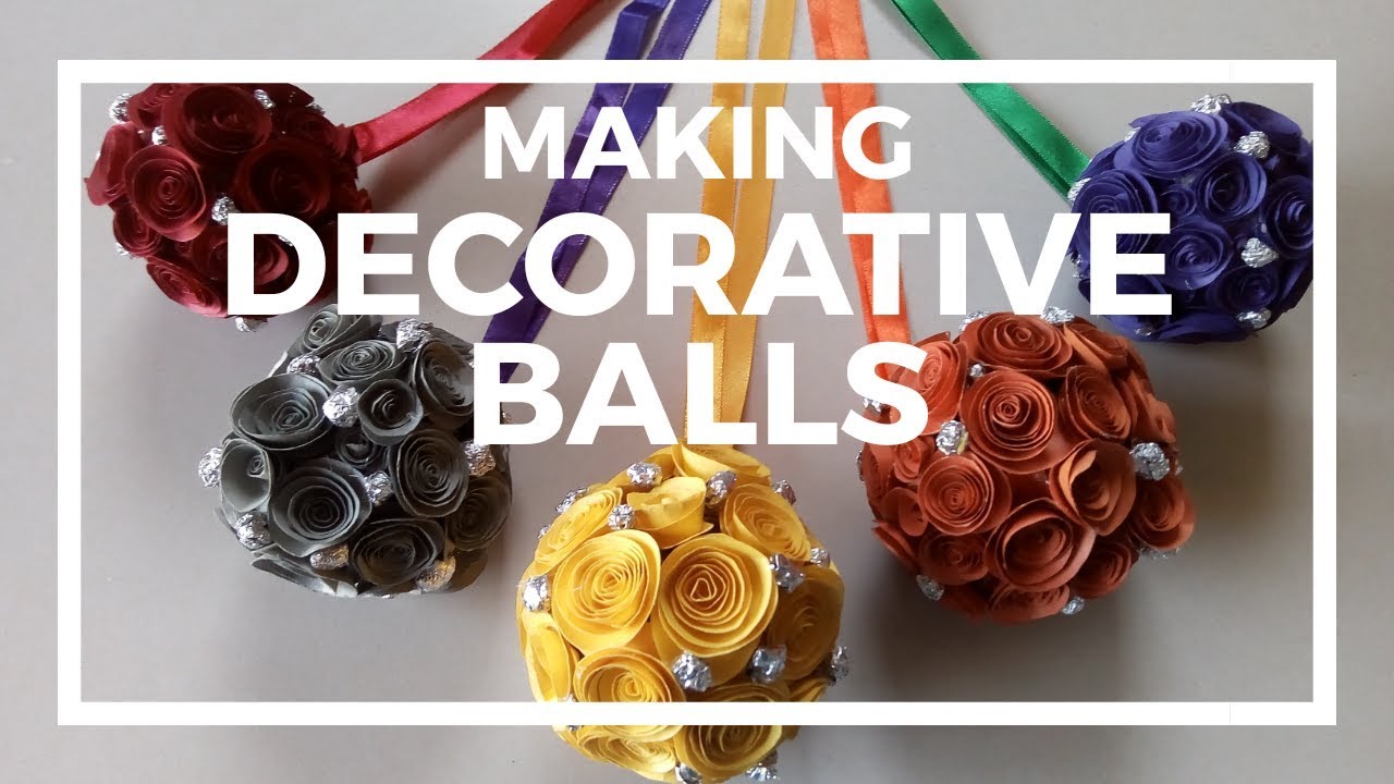 DIY Decorative Balls | Recycling Waste Material - YouTube