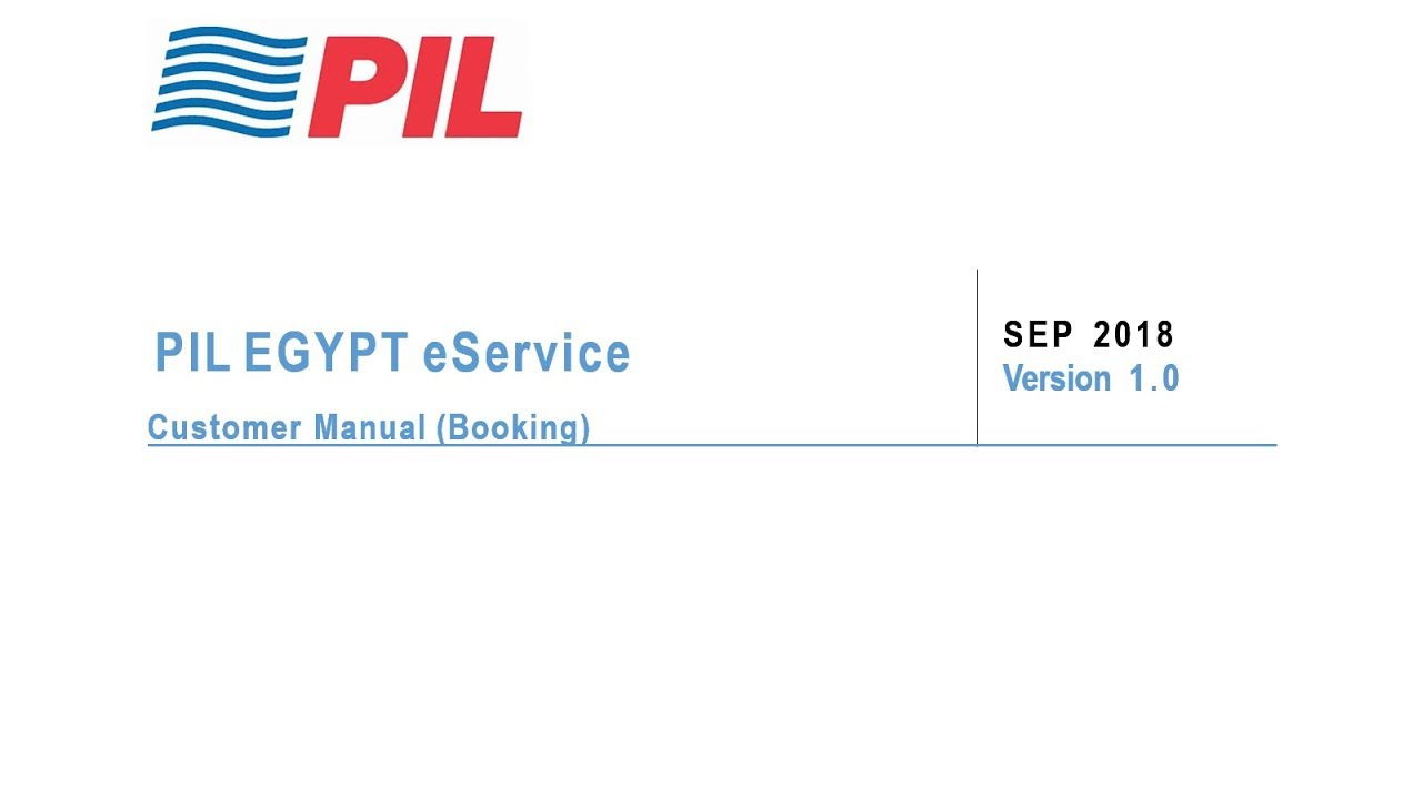 PIL eService - Booking Request - YouTube
